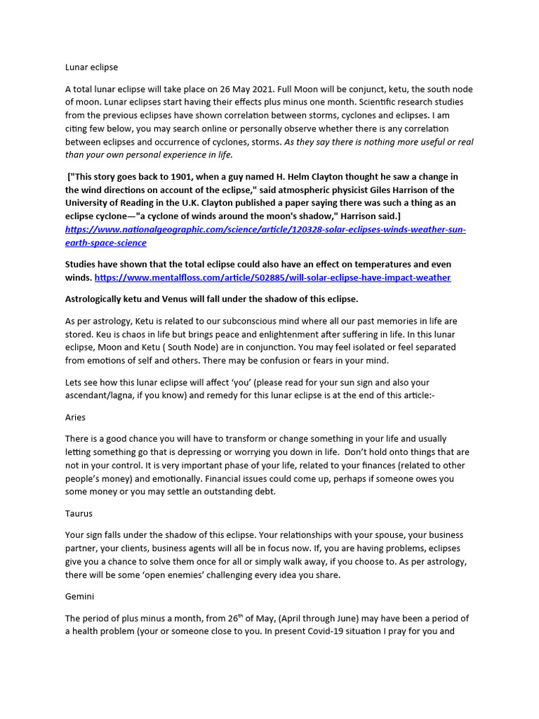 Lunar Eclipse | PDF | Eclipse | Moon