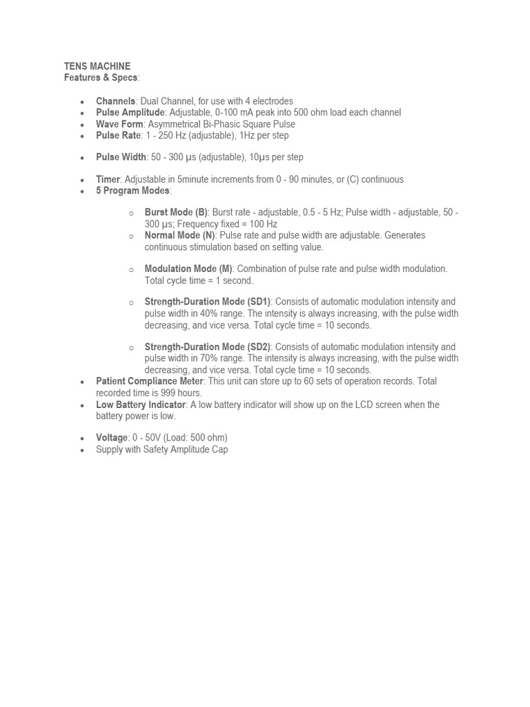 Tens Machine | PDF