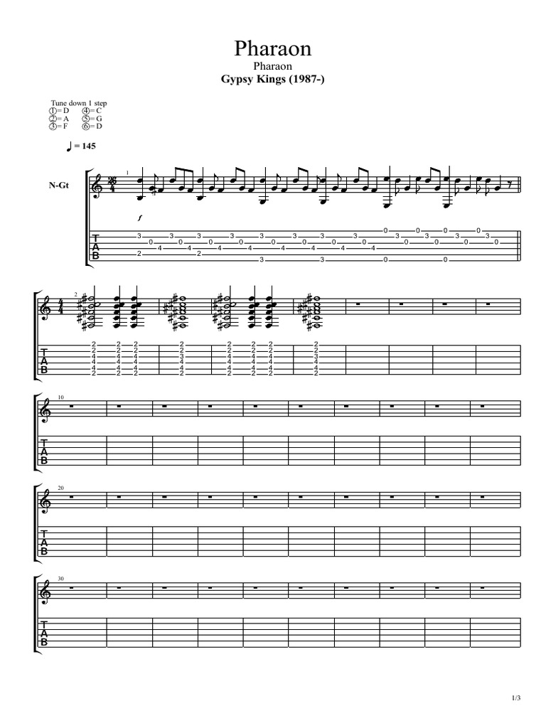 Pharaon Guitar Tabs and Chords | PDF