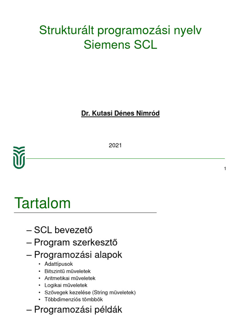 SCL Programozas | PDF