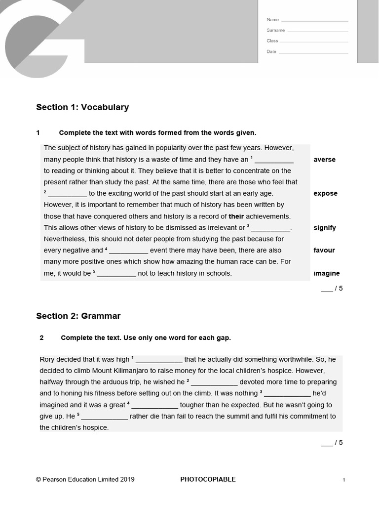 Gold - C1 - Advanced - NE - DF - PT02 2 | PDF