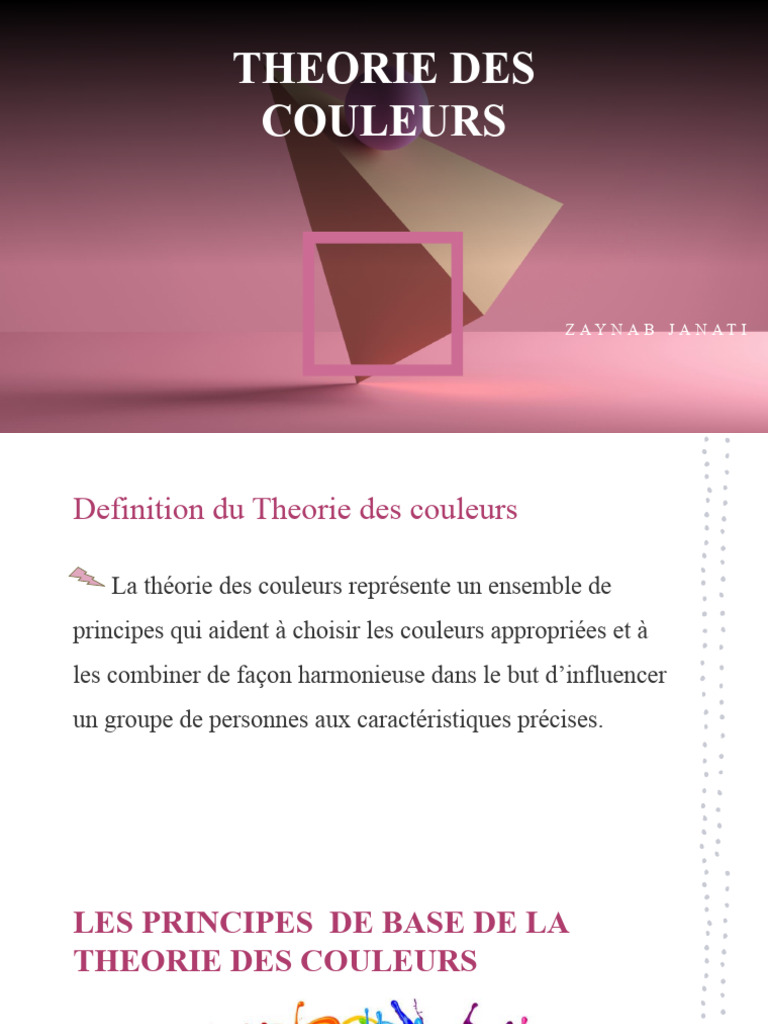 Theorie Des Couleurs | PDF | Pixel | Modèle de couleur en RVB