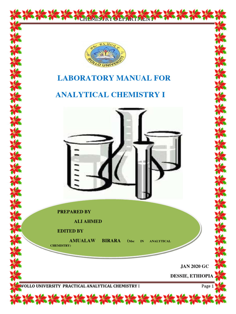 Analytical Chemistry Laboratory Manual | PDF