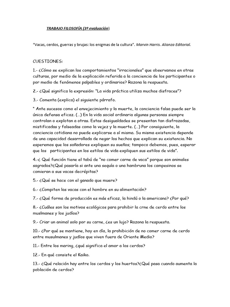 TRABAJO FILOSOFÃ A Antropologia 1bach | PDF