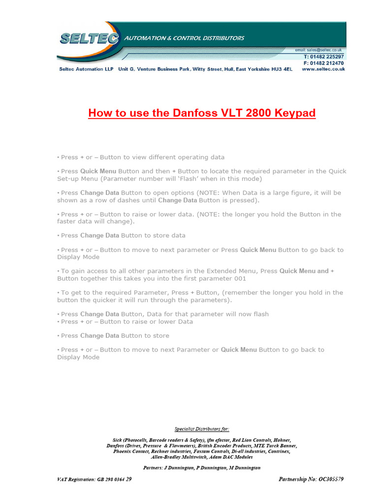 vlt2800 Keypad | PDF | Computer Engineering | Computing