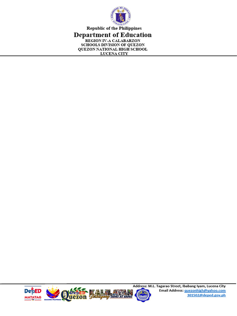 DepEd Official Template A4 - Matatag 3 | PDF