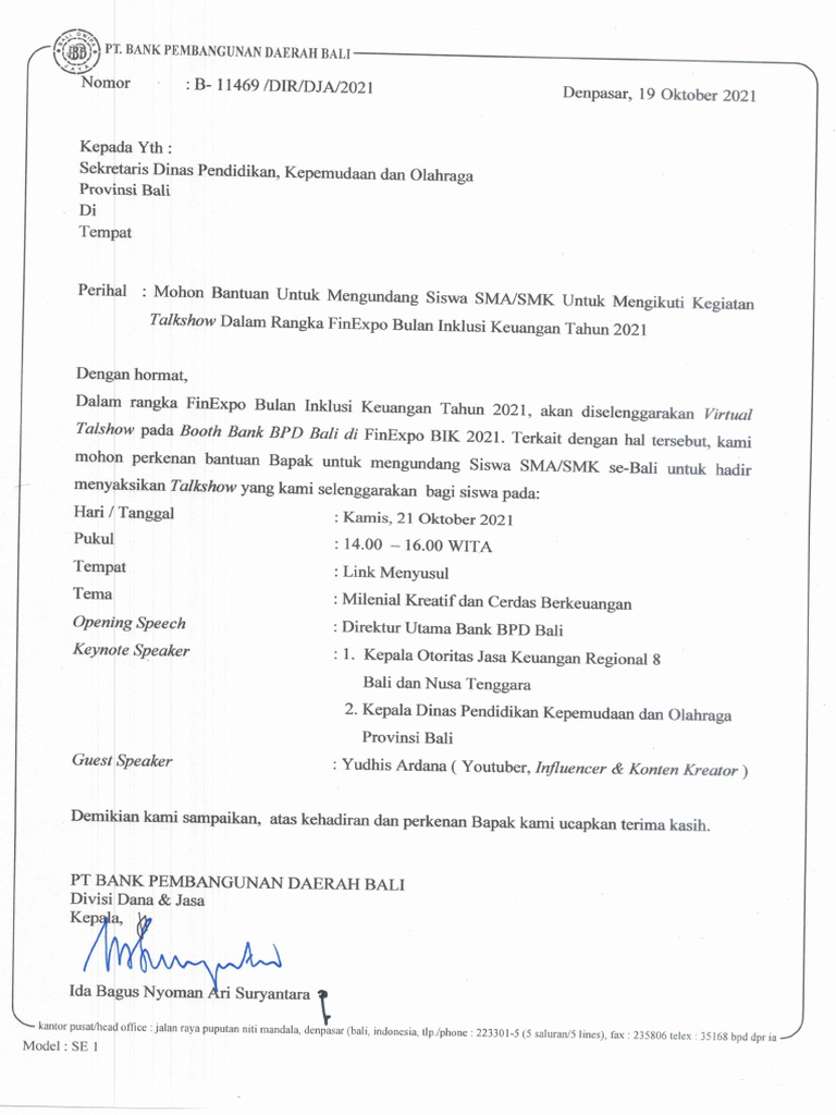 Undangan Talkshow | PDF