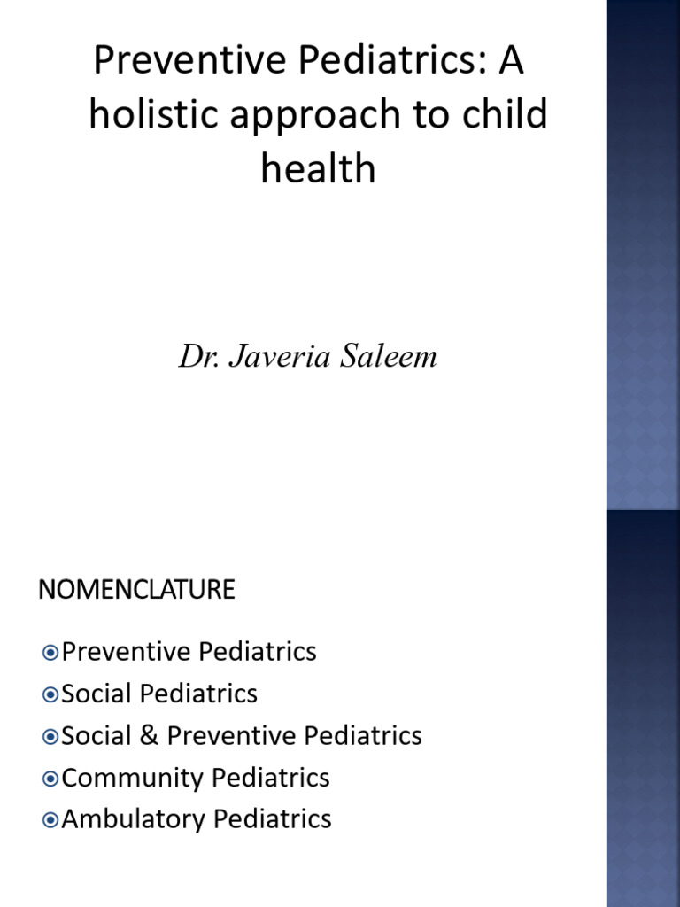 Community Pediatrics: A Holistic Approach | PDF | Pediatrics | Social Work