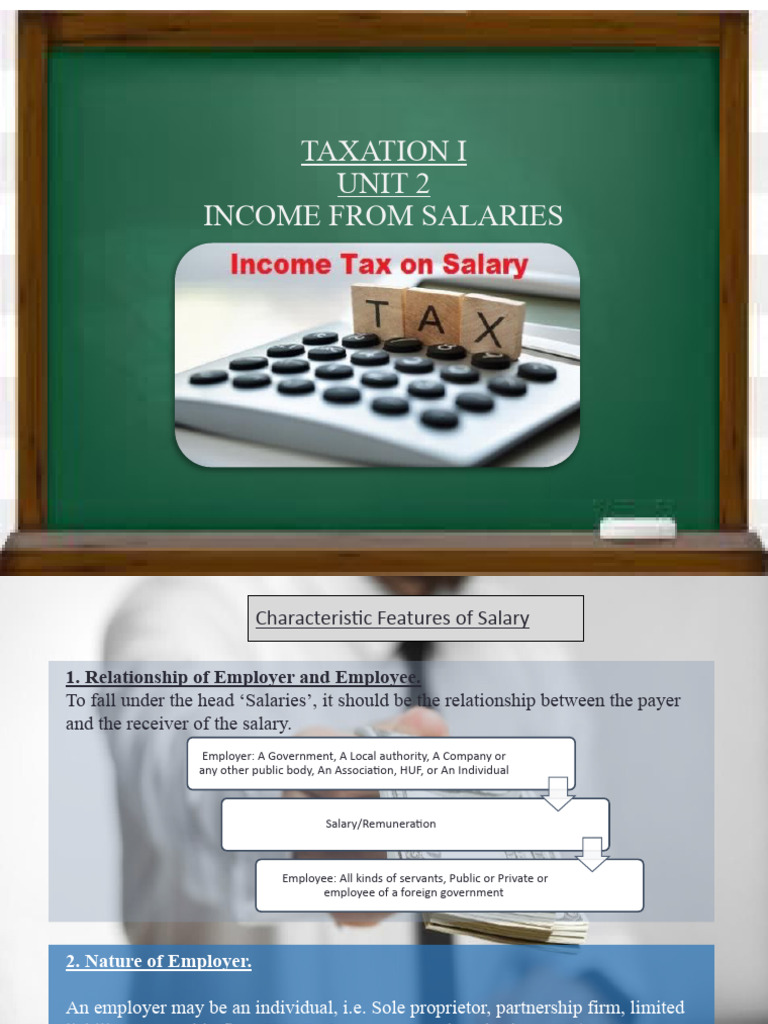 Taxation PPT Final-Sneha.v | PDF | Salary | Self Employment