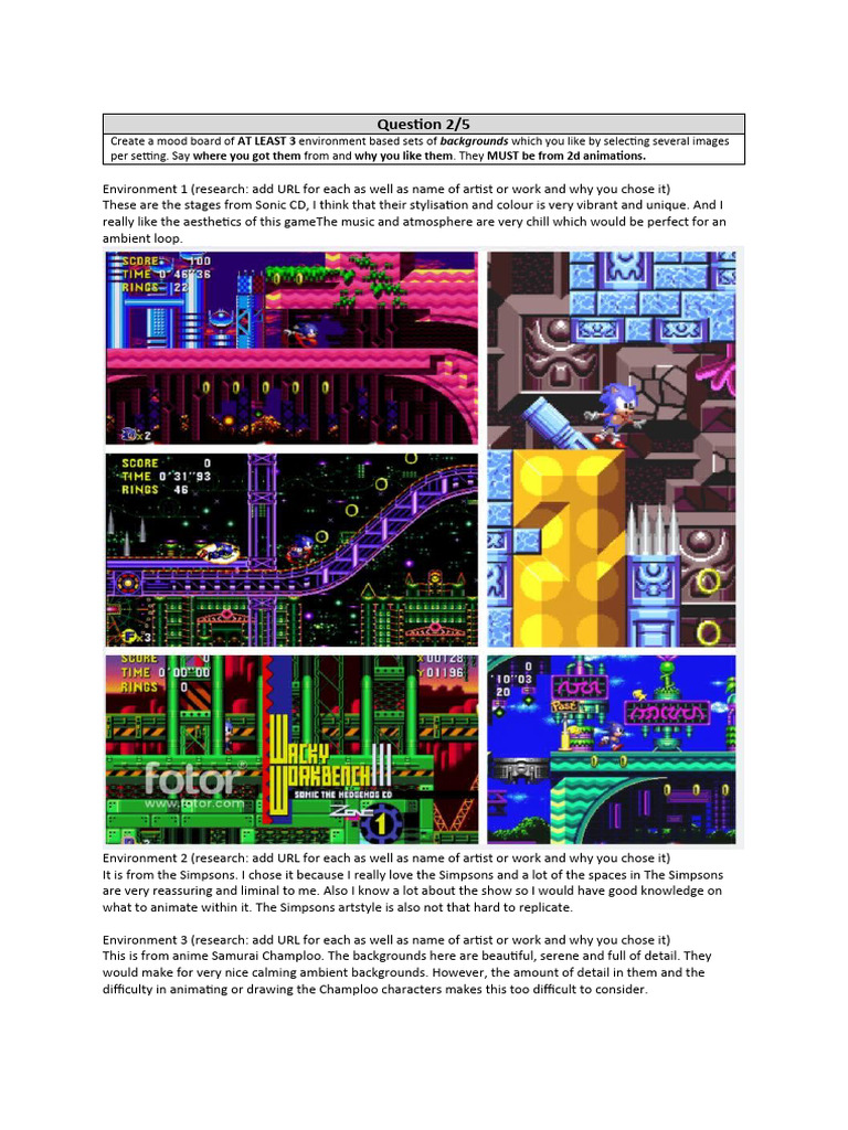 2D Animation Mood Board Ideas | PDF