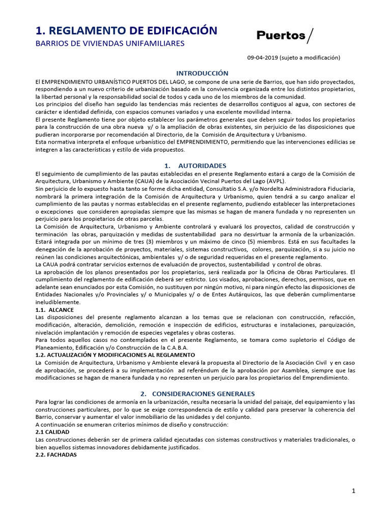 Reglamento de Edificacion 08-04-19 | PDF | Residuos | Urbanismo
