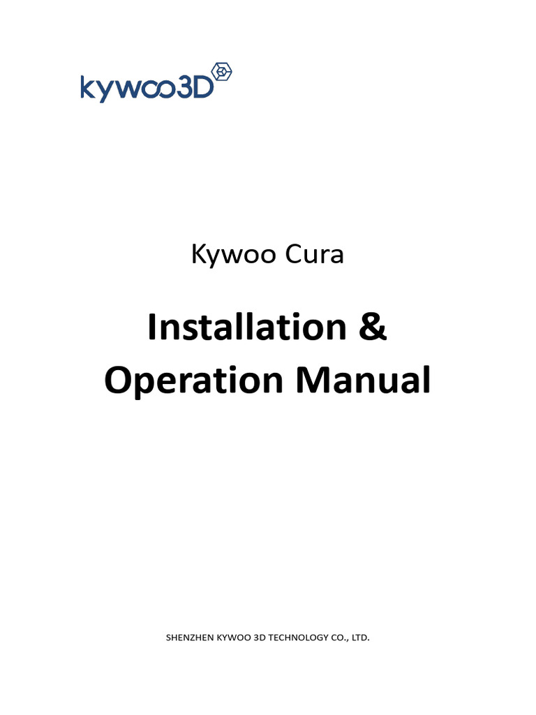 Kywoo Cura Installation & Operation Manual-V3.0 | PDF | Icon (Computing) | Computing