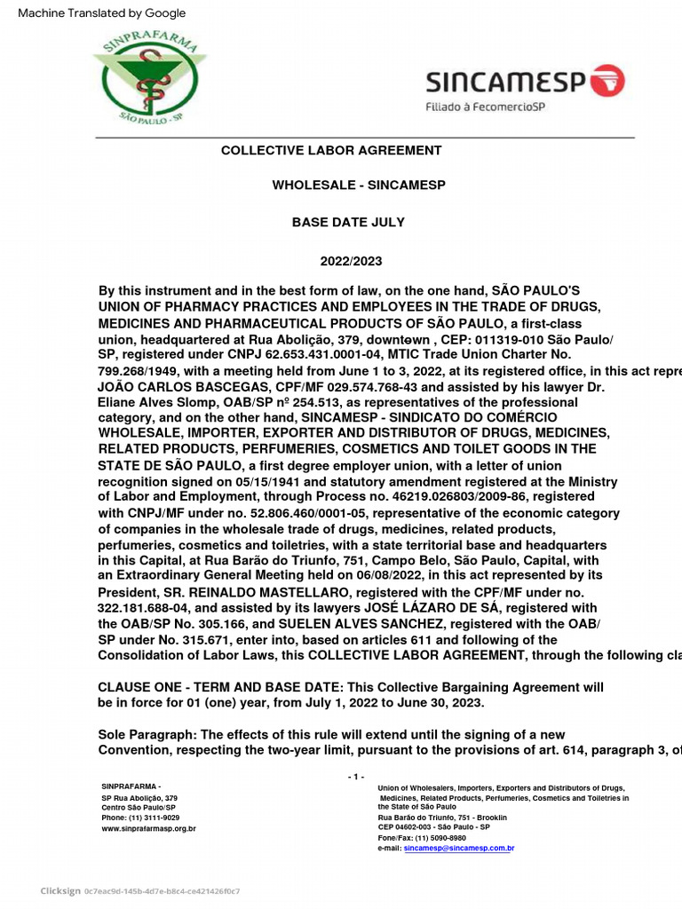 Collective Labor Agreement | PDF | Salary | Employment