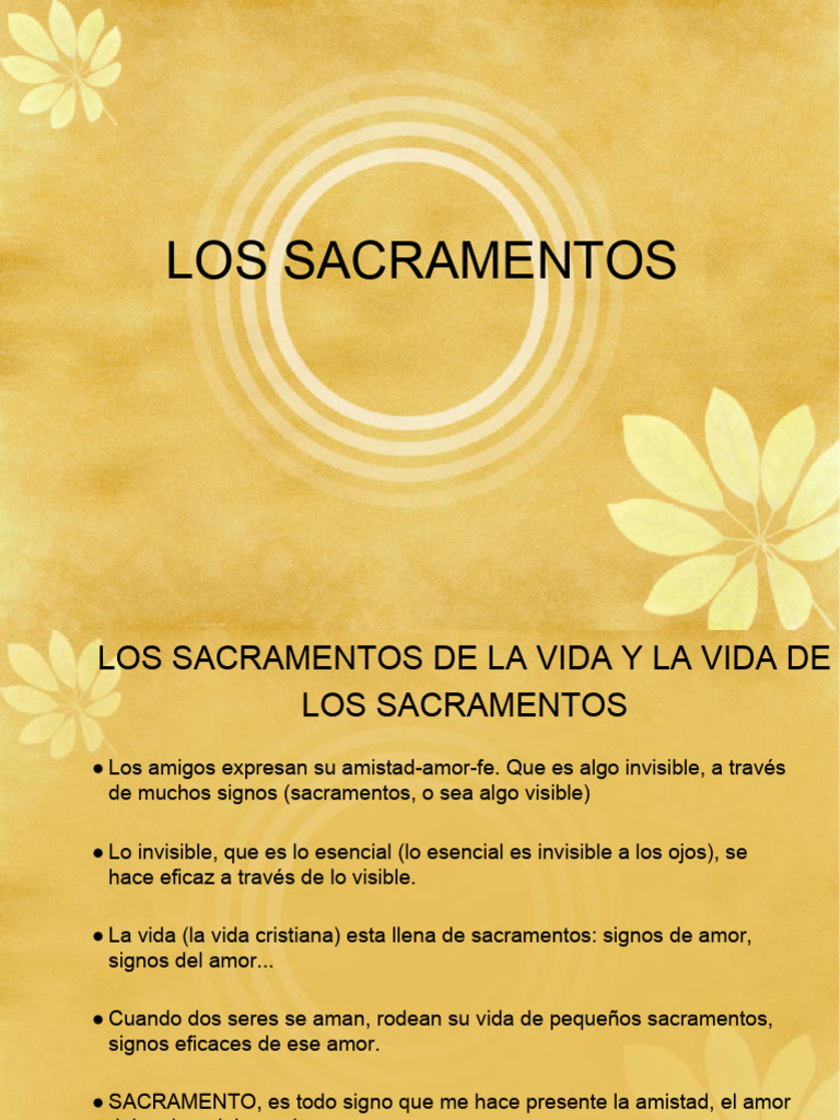 Significado y Clases de Sacramentos | PDF | Sacramentos | Bautismo