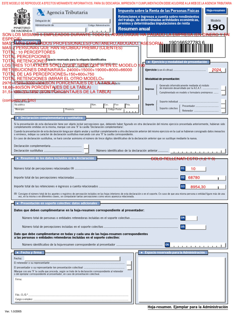 Modelo 190 | PDF