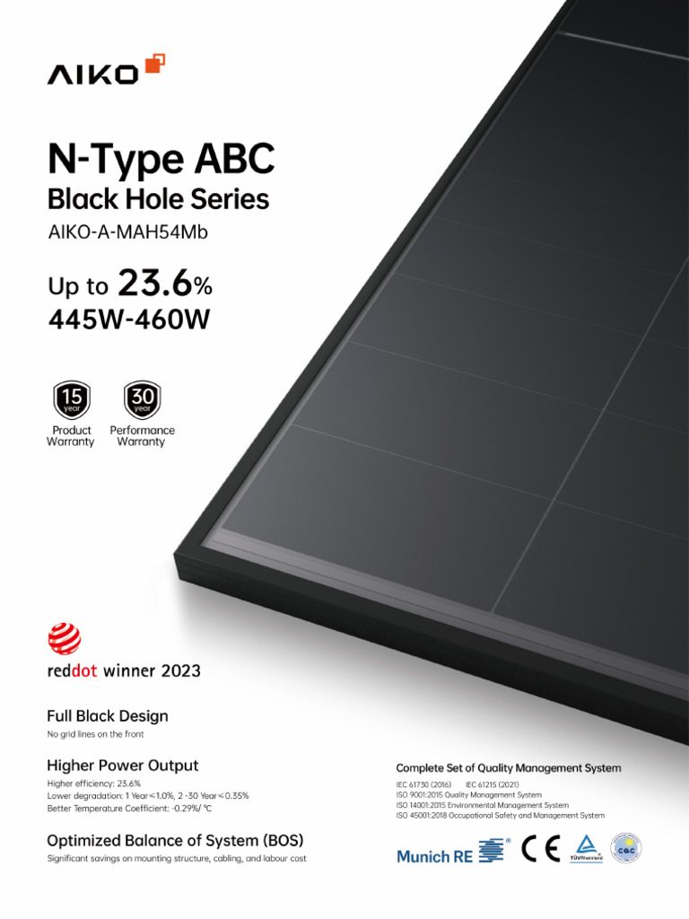 N Type ABC Module Aiko A MAH54Mb 445 460W en | PDF