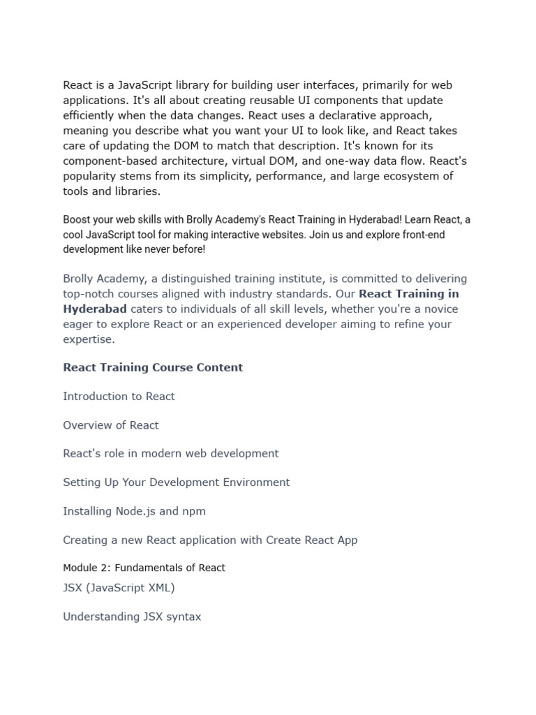 React Training | PDF