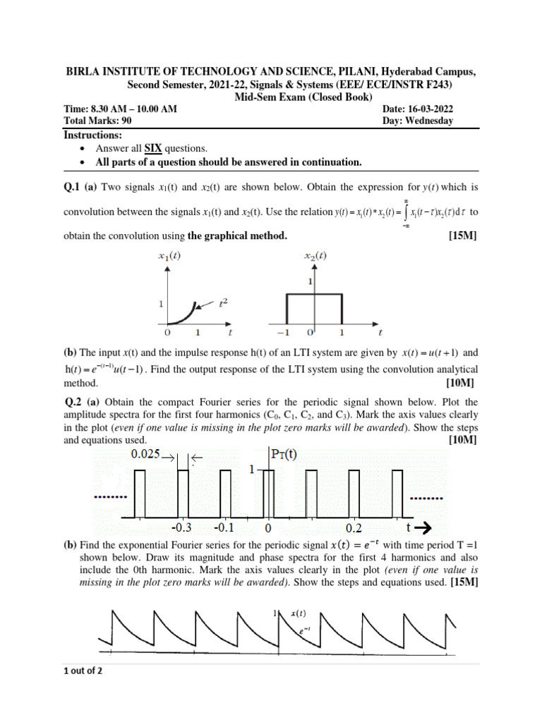 Mid Sem | PDF | Harmonic Analysis | Applied Mathematics