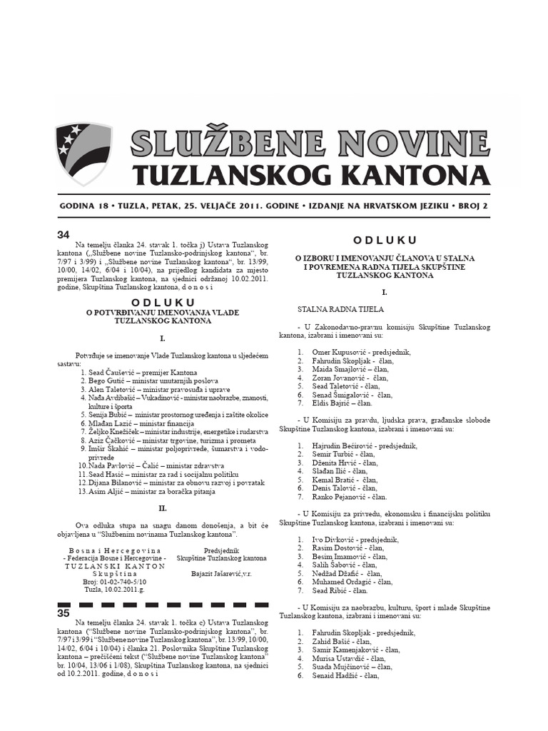 Sluzbene TK Broj 2 | PDF