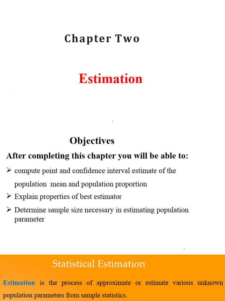 Chapter Two | PDF | Estimator | Statistics