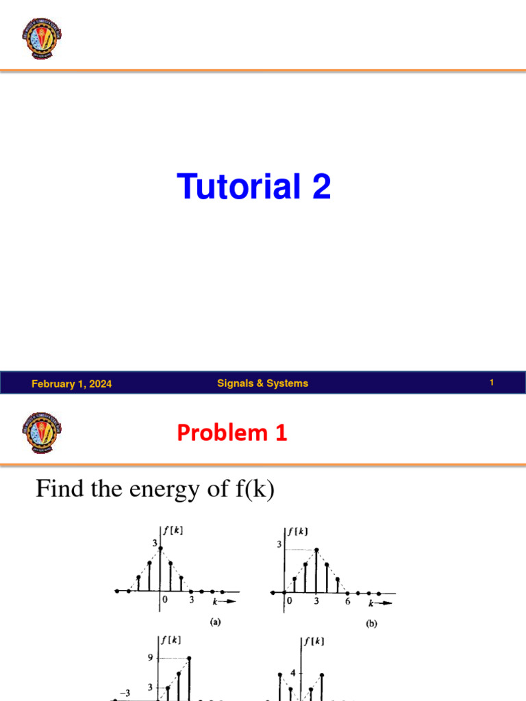 Tutorial 2 | PDF | Applied Mathematics | Signal Processing