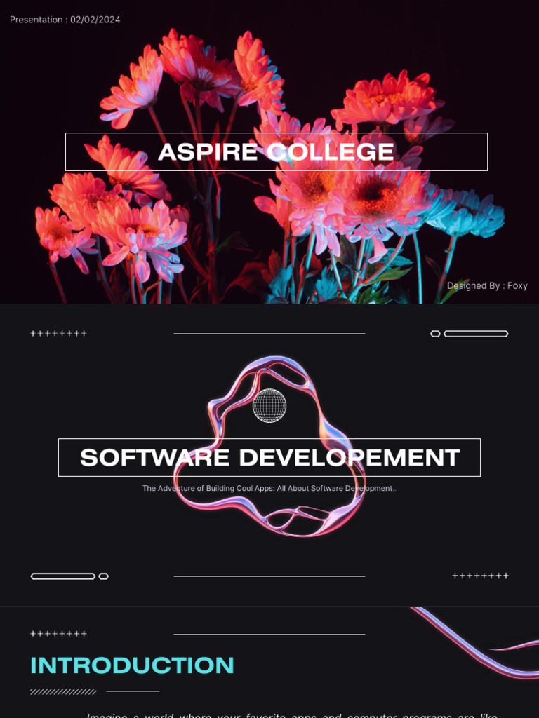Black Modern Holographic Professional Presentation | PDF | Software | Software Development