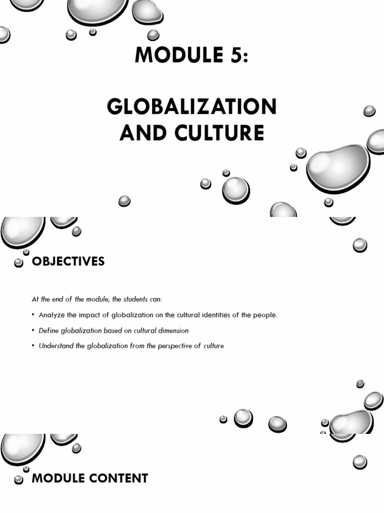 Module 5 Globalization and Culture | PDF | Globalization | Nationalism