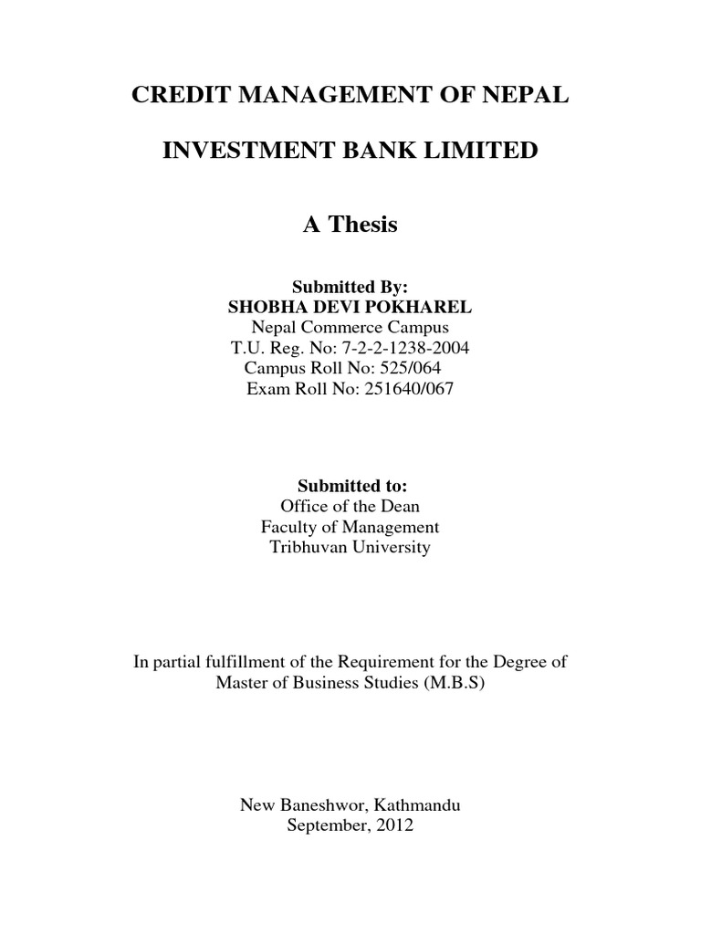 Microfinance in Nepal Part | Download Free PDF | Banks | Finance ...