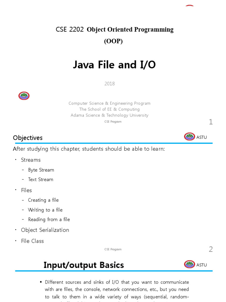 Java I/O Streams and File Handling Guide | PDF | Class (Computer ...