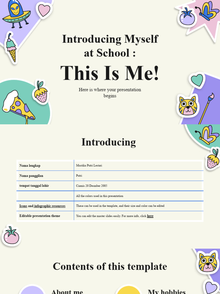 Introducing Myself at School - This Is Me! by Slidesgo | PDF | Planets ...