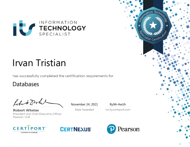 Certiport - IT Specialist - Database | PDF