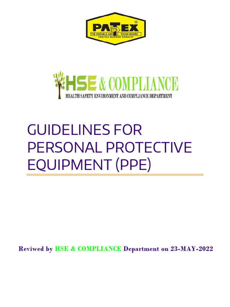 Ppe Guidelines | PDF | Personal Protective Equipment | Occupational ...