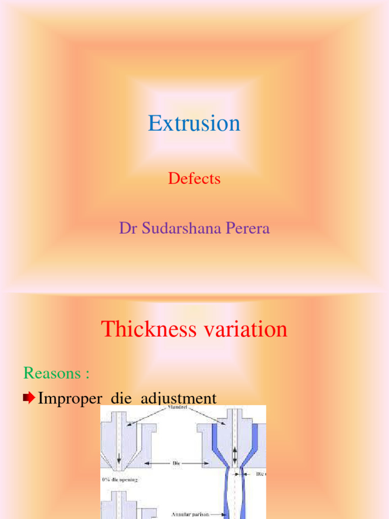 5.Extrusion defects | PDF | Extrusion | Chemistry