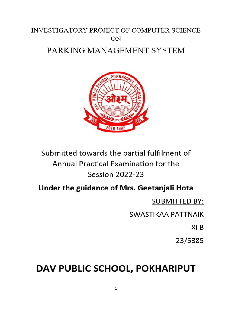 Computer Project XI | PDF | Computer Engineering | Information Technology