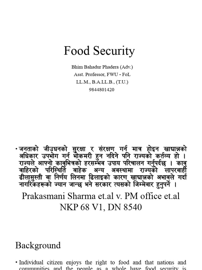 Food Security | PDF | Food Security | Nutrition