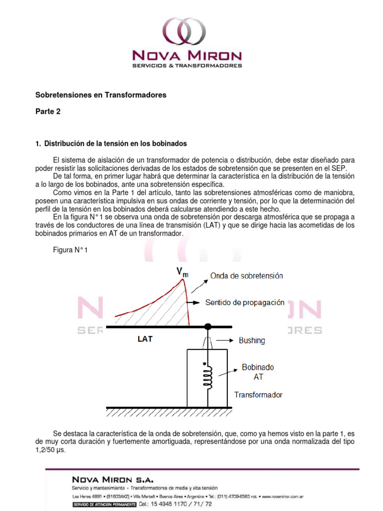 Sobretensiones en Transformadores Parte 2 | PDF | Inductor | Transformador