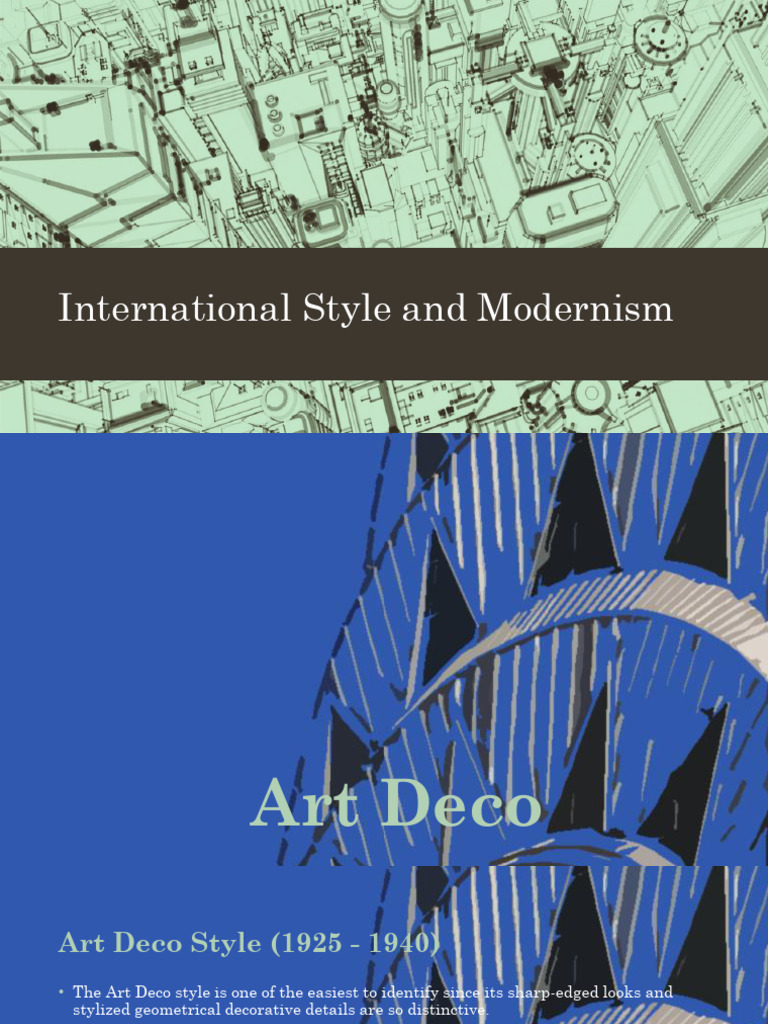 International Style and Modernism | PDF | Art Deco | Architectural Design