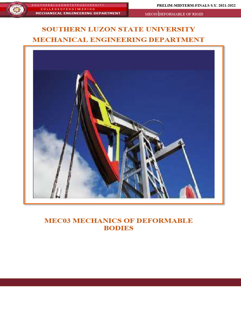 ..Final Mec03 Deformable of Rigid Bodies Learning Guide - Finals | PDF ...