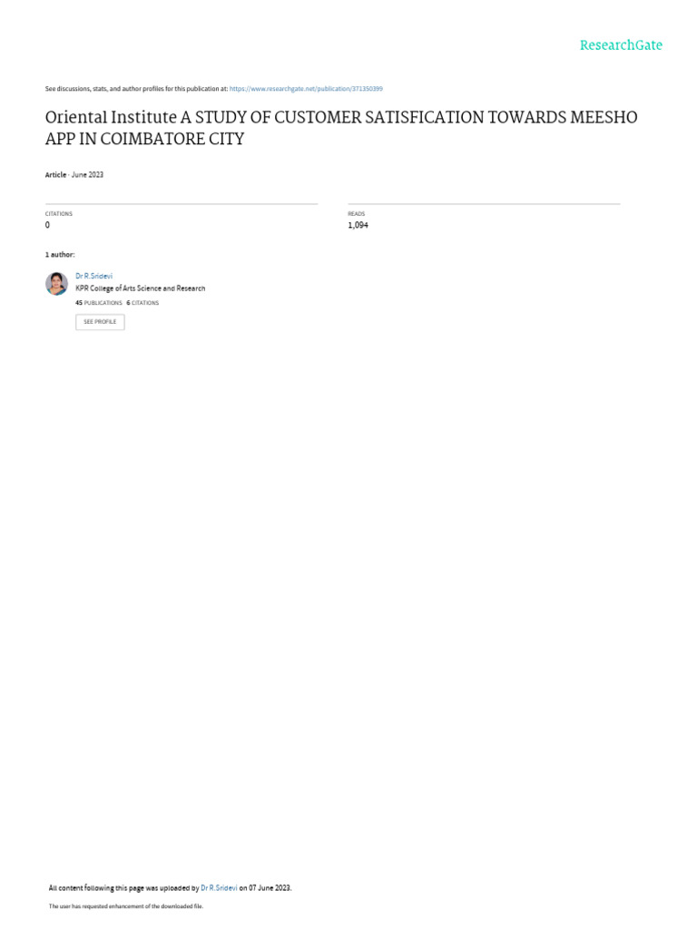 Customer Preference Online Shopping | PDF | Online Shopping | Marketing