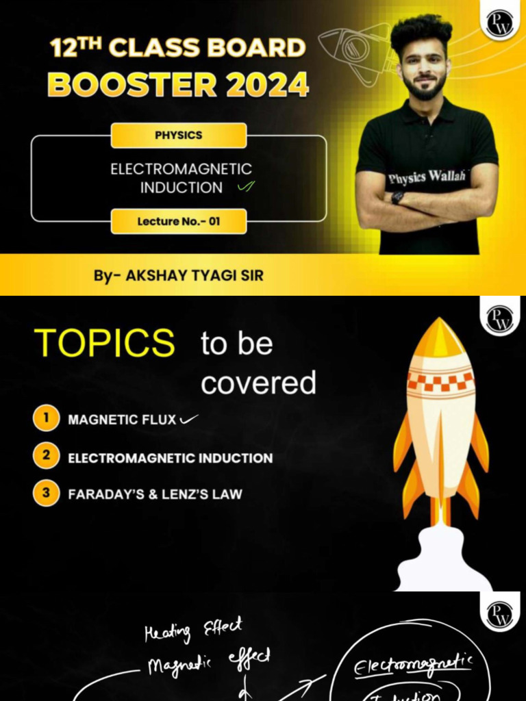 Electromagnetic Induction 01 Class Notes Pdf