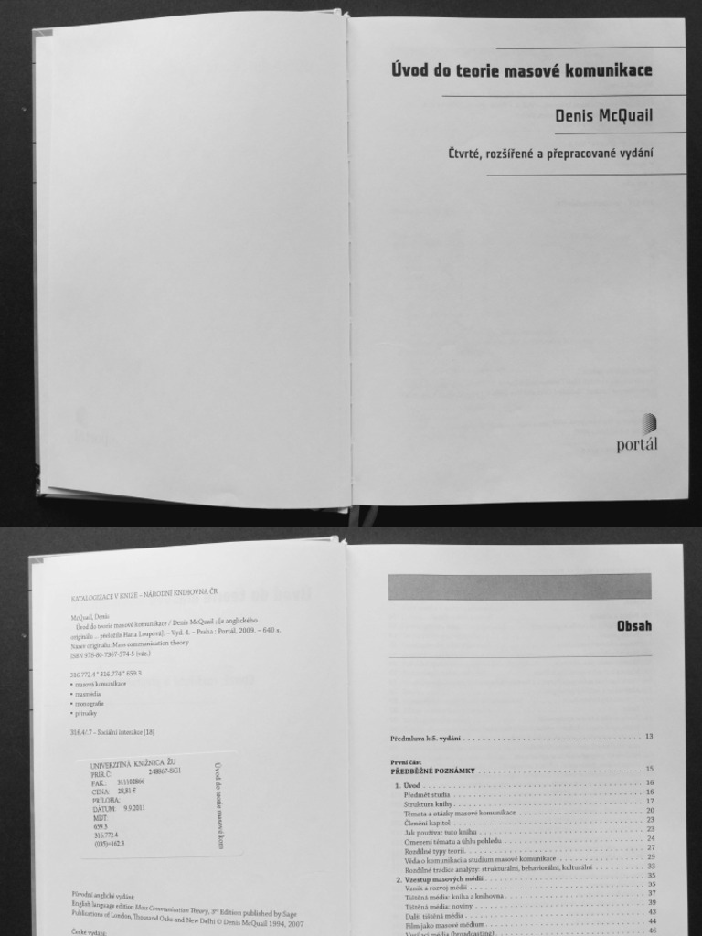 Denis McQuail - Úvod Do Teorie Masové Komunikace PDF | PDF