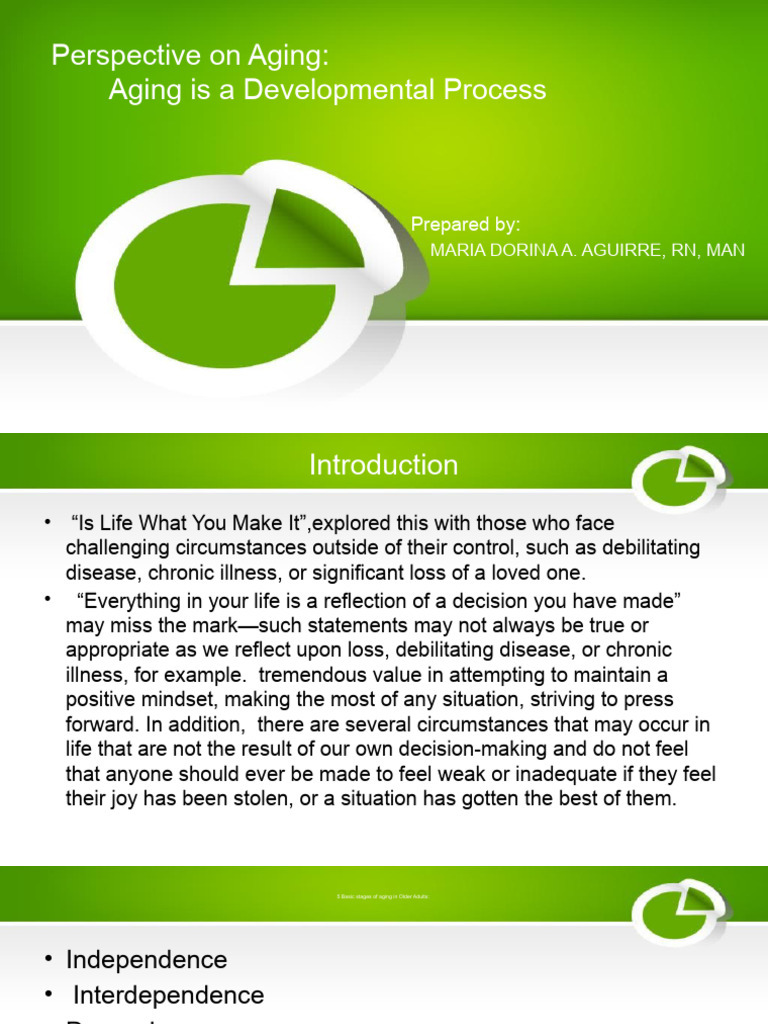Perspective On Aging Aging As Developmental Process | PDF | Ageing ...