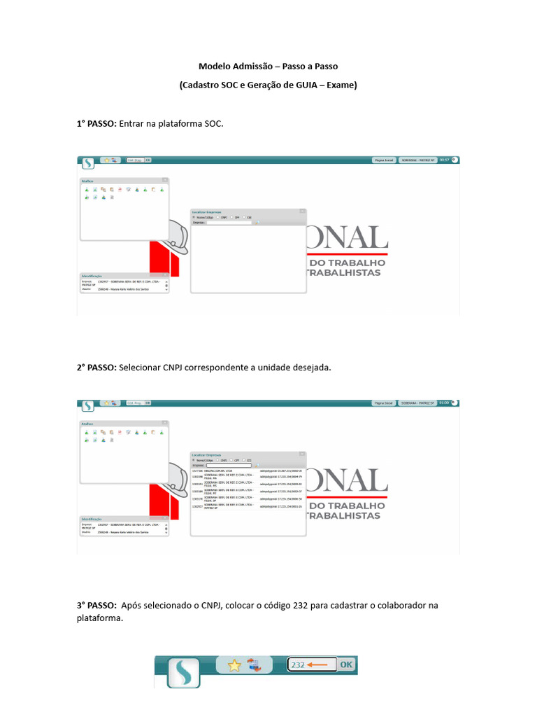 Passo A Passo - Cadastro Soc | PDF