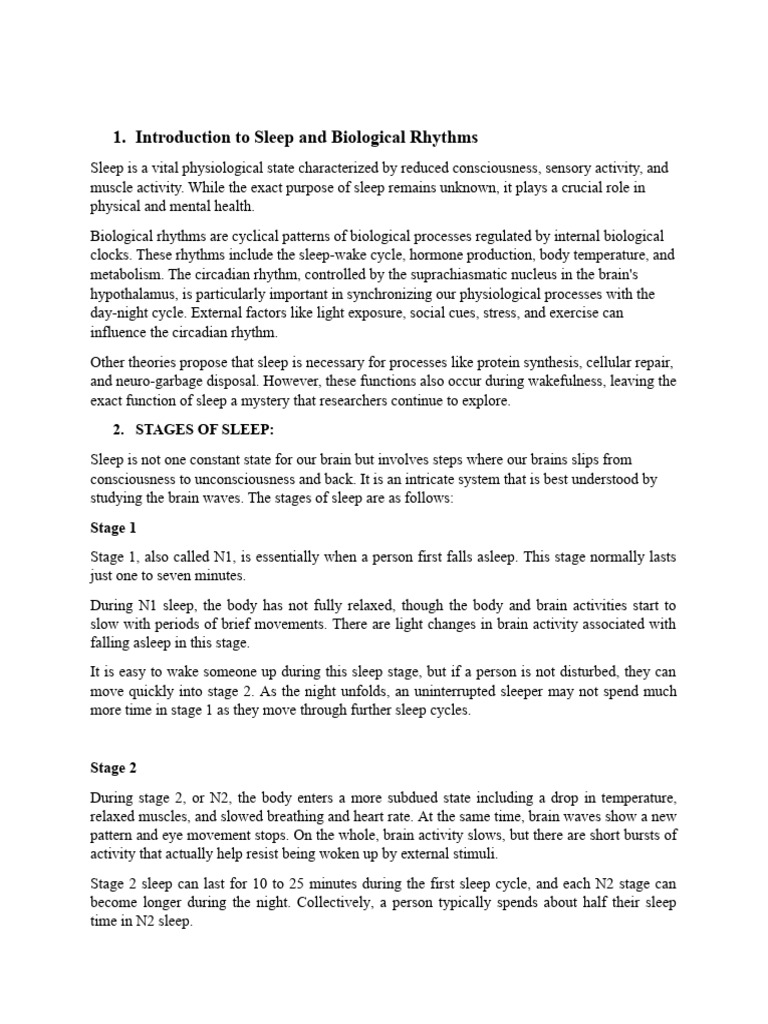 Sleep - Biological Rhythms | PDF | Sleep | Circadian Rhythm
