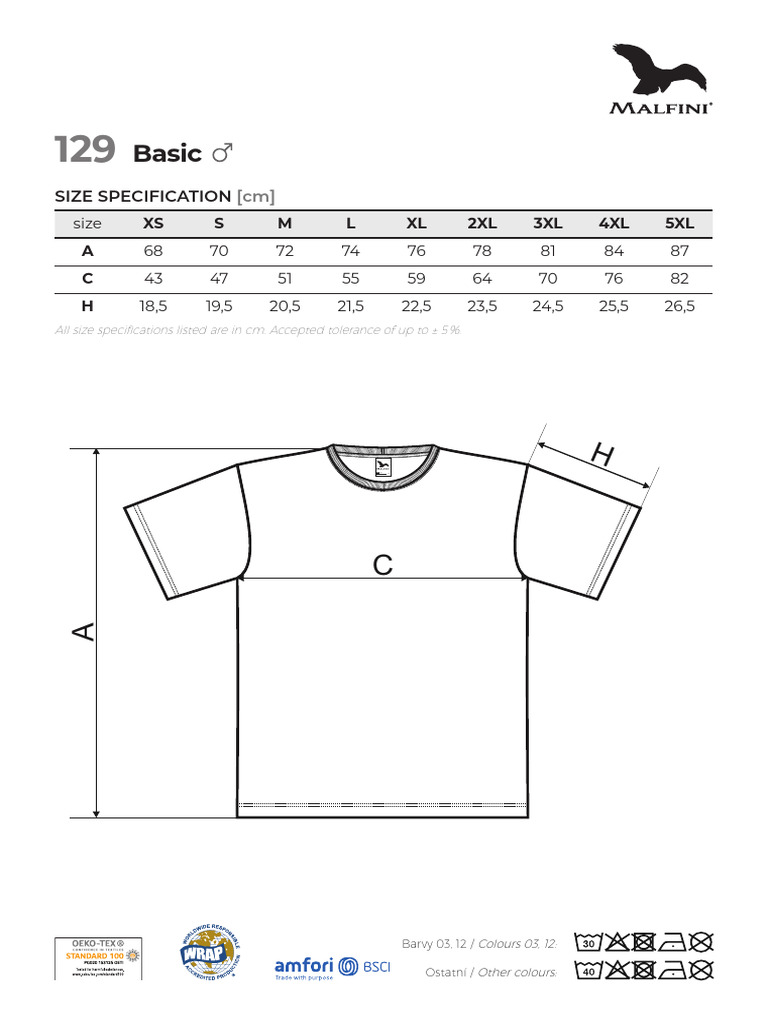 129 Malfini Basic Tabela Rozmiarow | PDF 129 Malfini Basic Tabela Rozmiarow | PDF