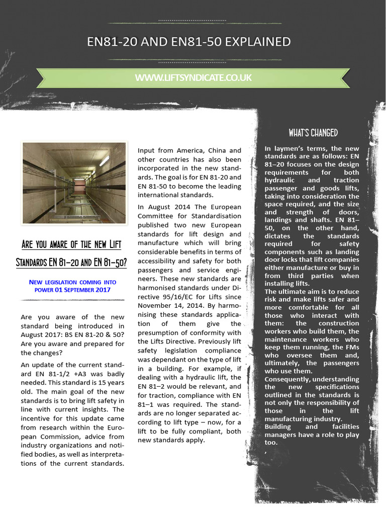 En81 2050 2014 | PDF | Elevator | Door