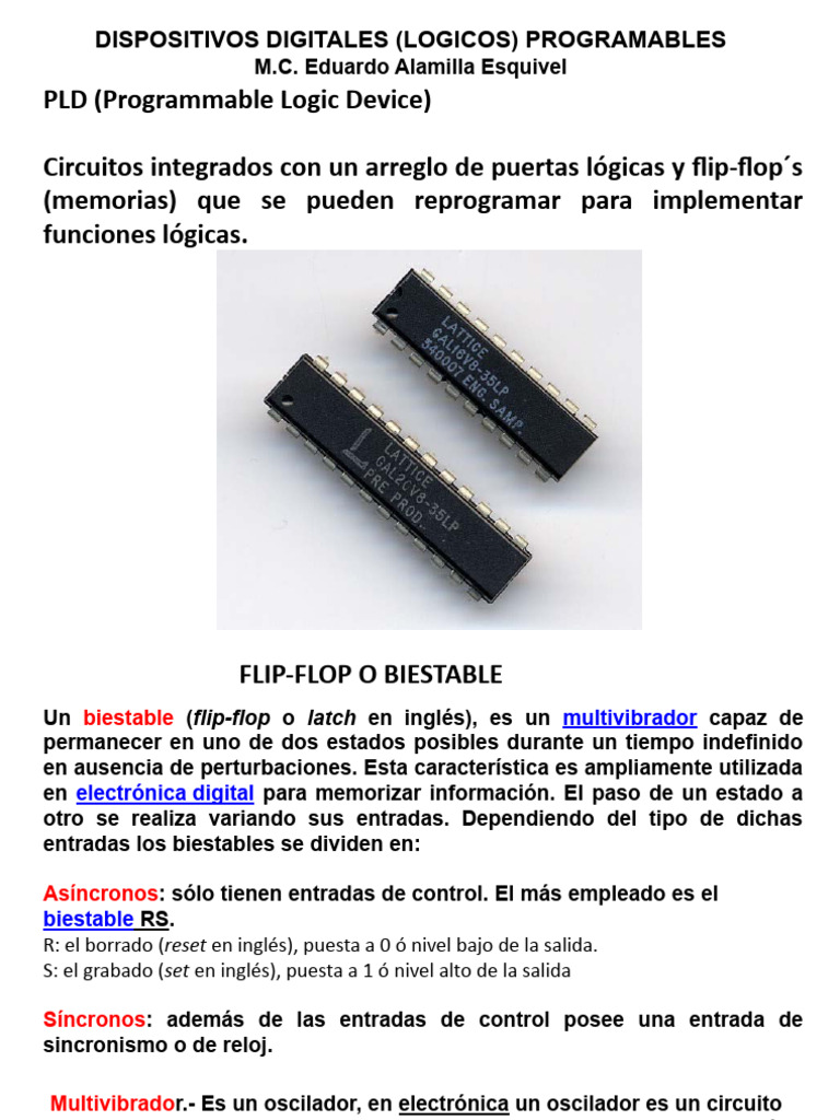 Dispositivos Lógicos Programables | PDF | Arreglos de compuertas ...