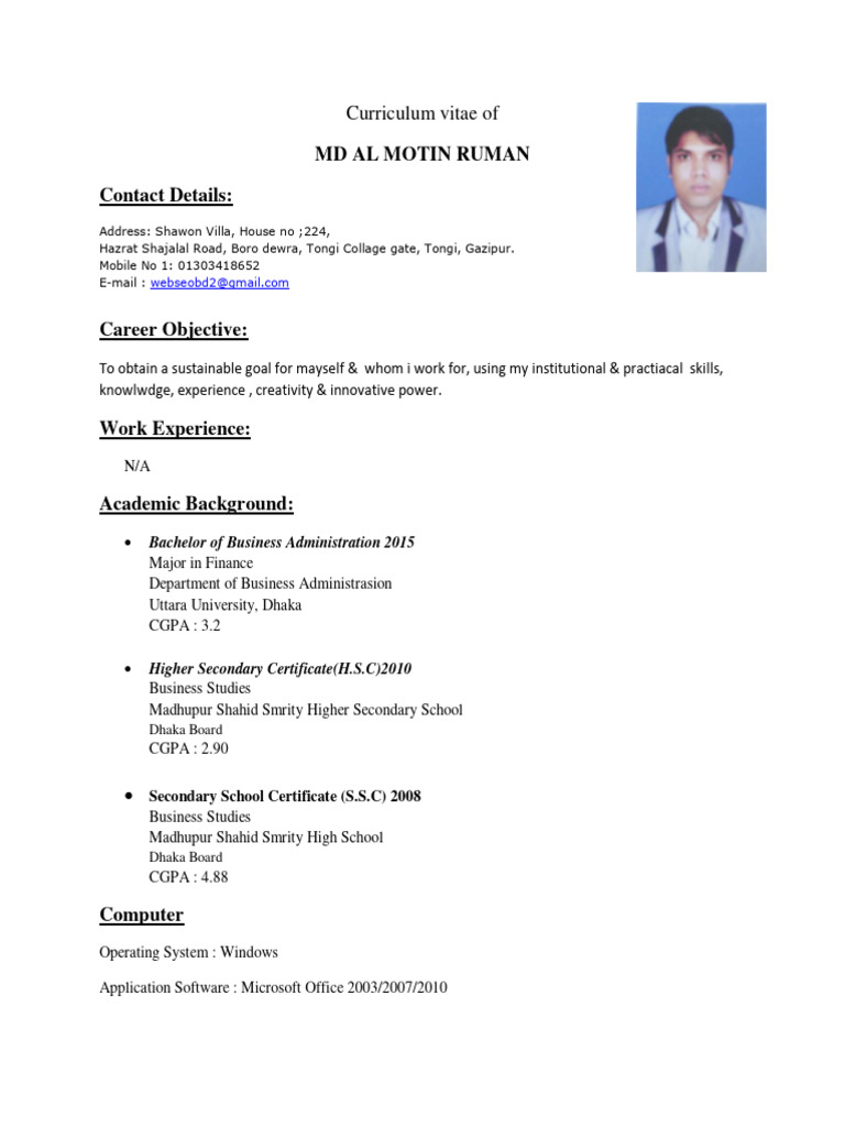 CV 3-1 Motin | PDF