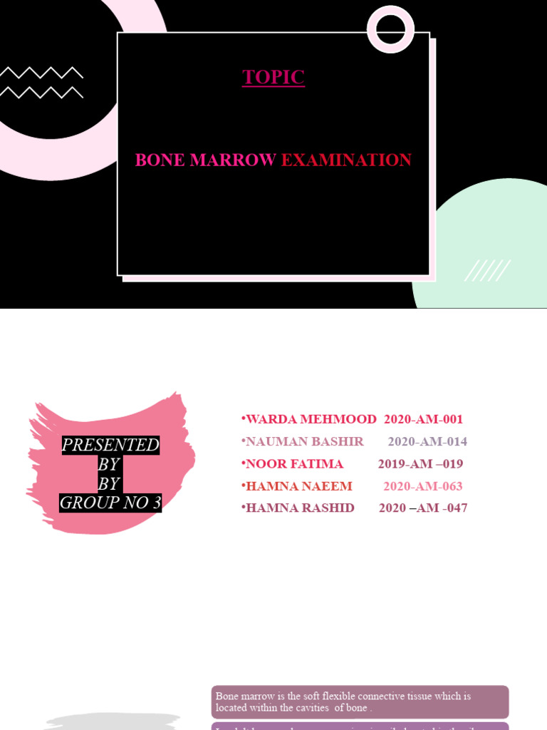 Bone Marrow Examination | PDF | Bone Marrow | Bone