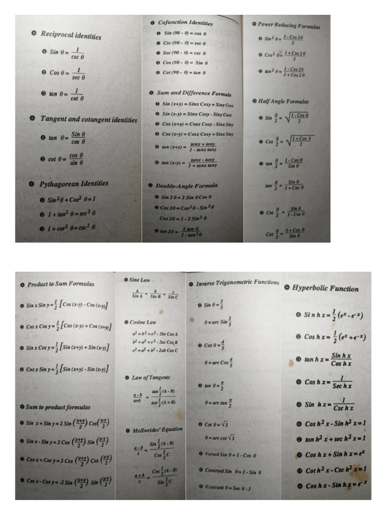 Trigo Identities | PDF